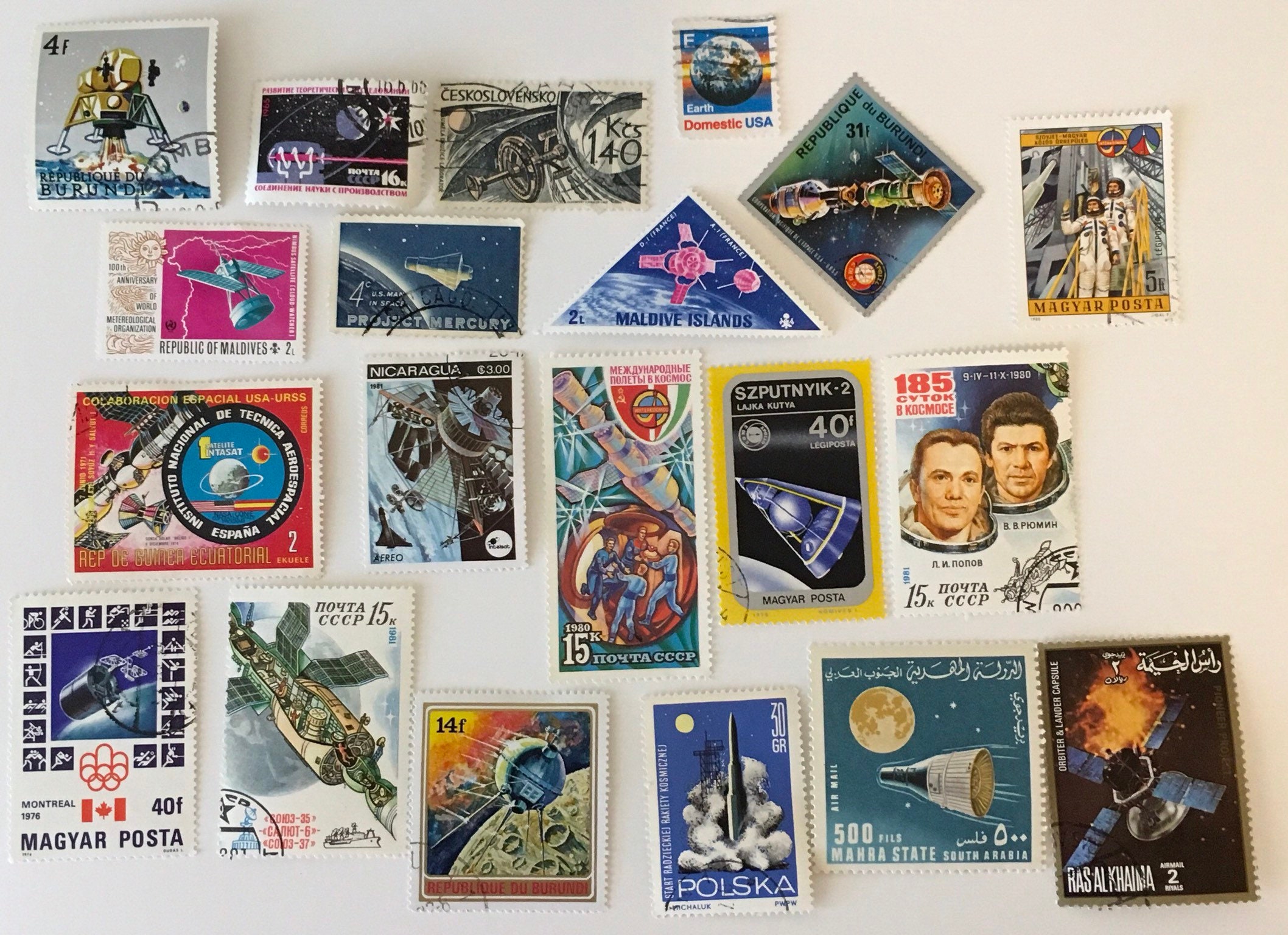 Art & Collectibles 20 SCI FI NASA Apollo Space Moon Mars World Postage ...