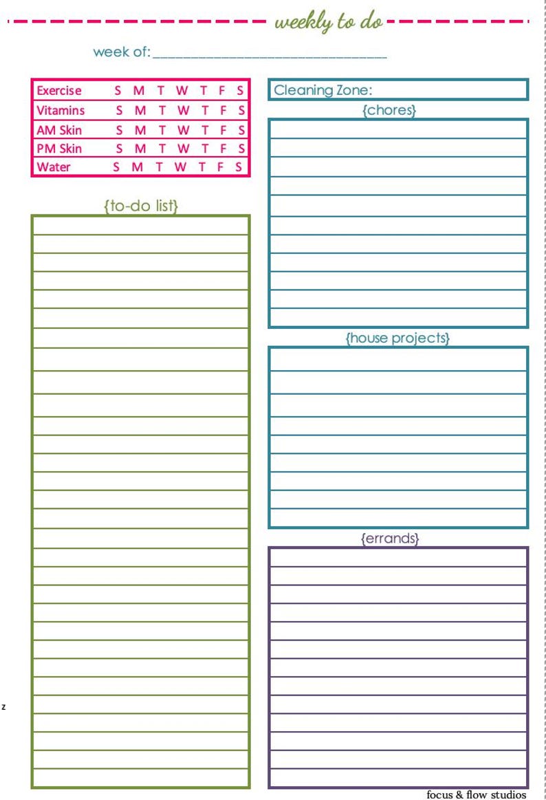 Weekly to Do List Printable - Stylish Digital Weekly Planner, Organized ...