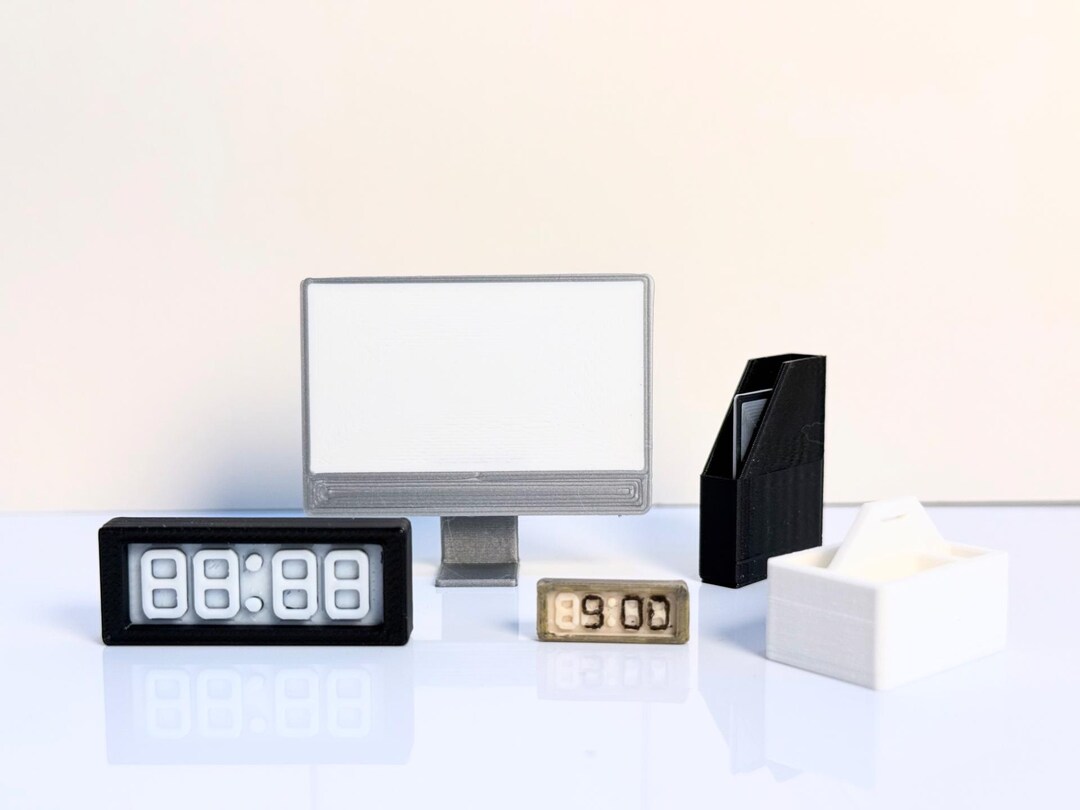 1:6/12 Scale | Miniature Office Desktop Essentials Set Computer - Etsy