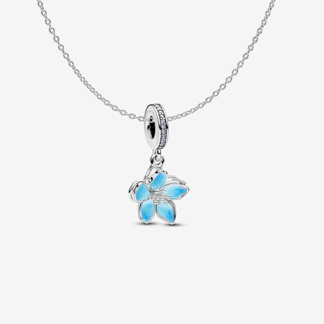 Pandora Cherry Blossom Charm Necklace Set 45cm - Etsy