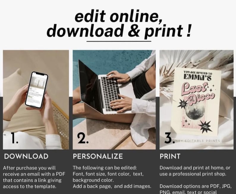 Editable Minimalist Invoice Template: Canva Design (digital Download ...