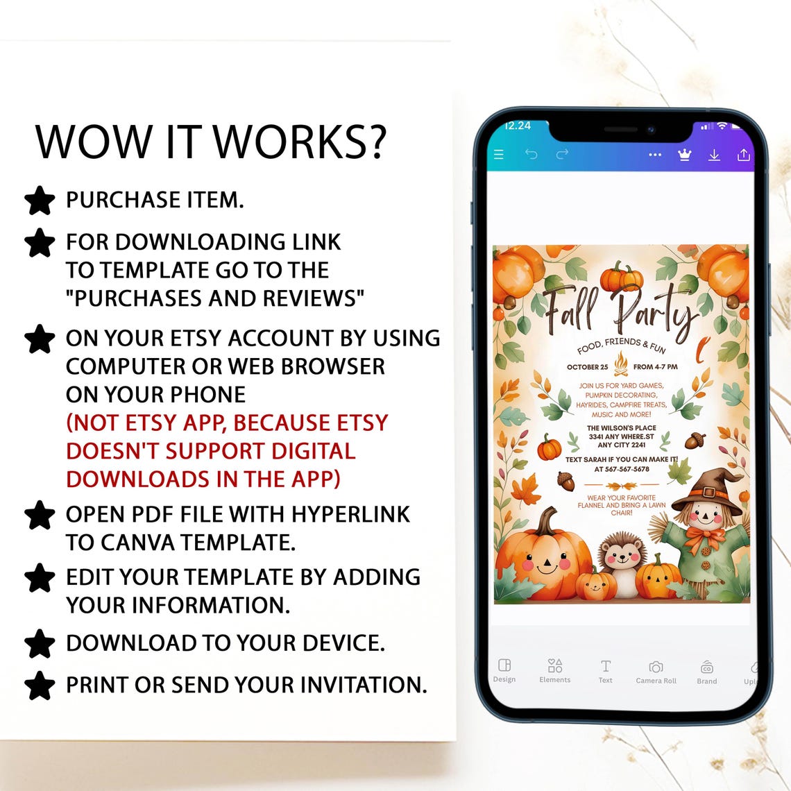 Fall Festival Invitation: Pumpkins, Harvest Party, Church Event (canva ...
