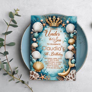 Under the Sea Birthday Party Invitation, Calling All Sea Animals, Under ...