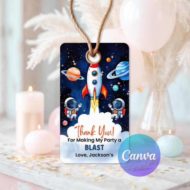 Space Birthday Party Invitation, Astronaut Outer Space Theme Invitation ...