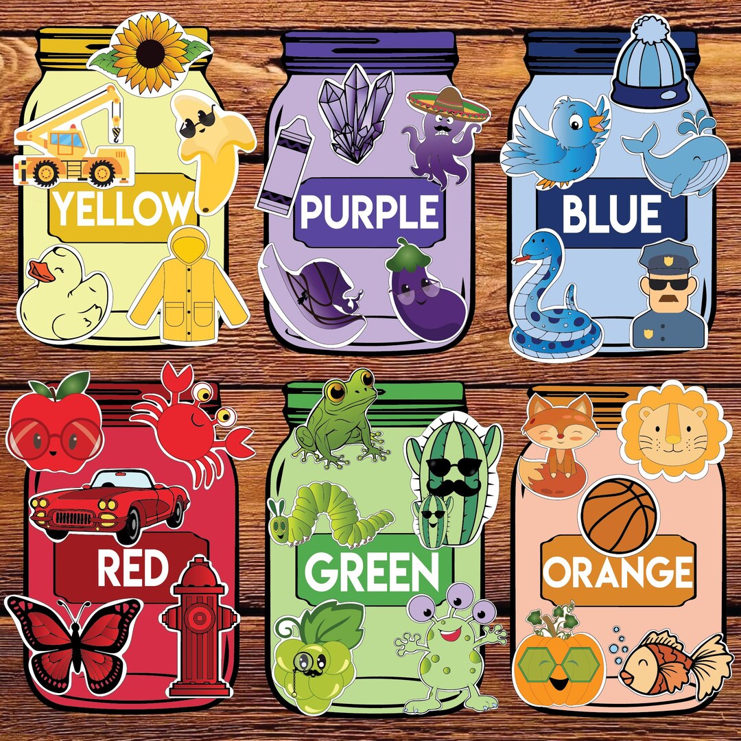 Colour Sorting Activity | Colour Matching Jars | Instant Download ...