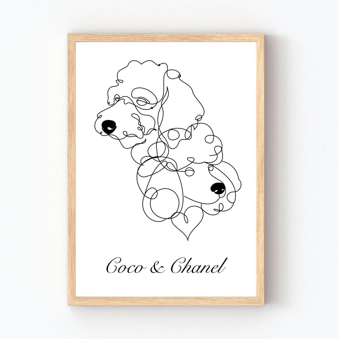 Custom Pet Portrait | One Line Dog Art | Minimalistic Dog Art | Pet ...