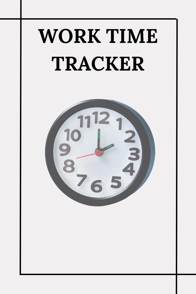 Work Time Tracker Printable | Daily and Weekly Planner | Time ...