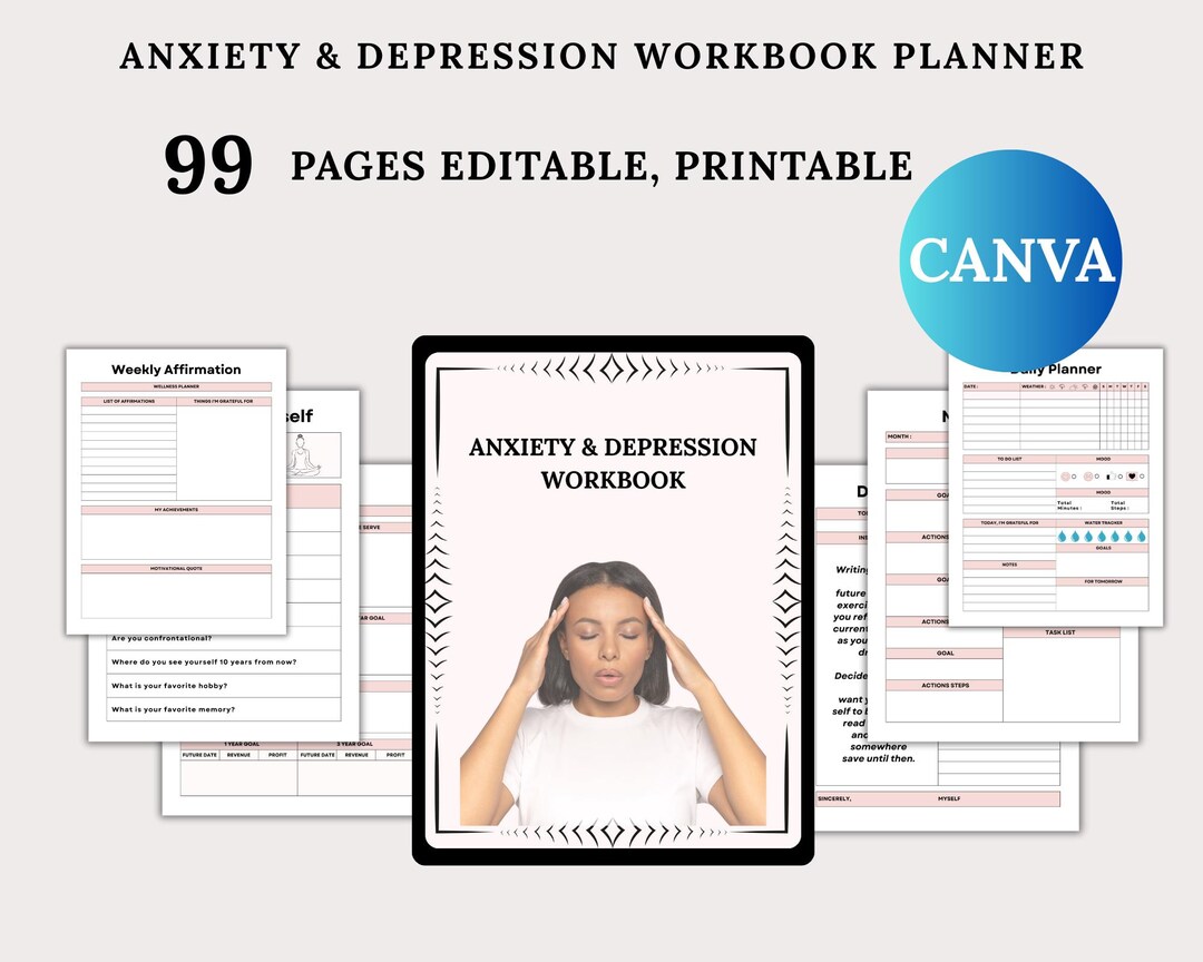 Anxiety and Depression Workbook | Guided Exercises, Coping Strategies ...