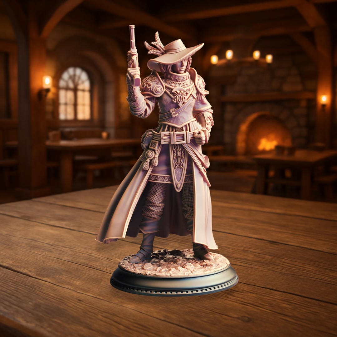 Gunslinger, Rogue Dnd Miniature 3D Print for Painting, Dungeons and ...