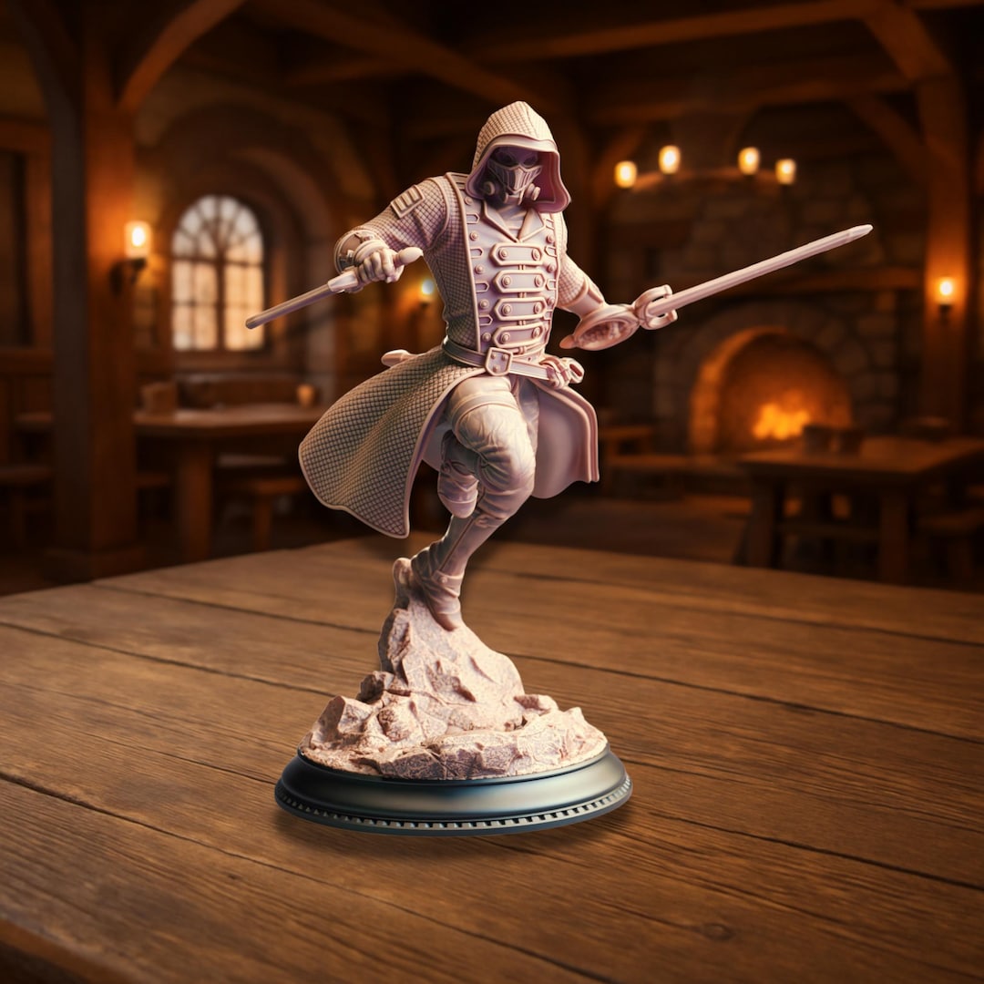 Rogue Duelist Dnd Miniature 3D Print for Painting, Dungeons and Dragons ...