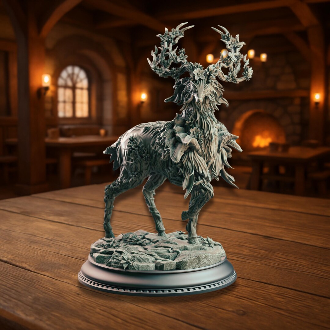 Fey Giant Stag Dnd Miniature 3D Print for Painting, Dungeons and ...