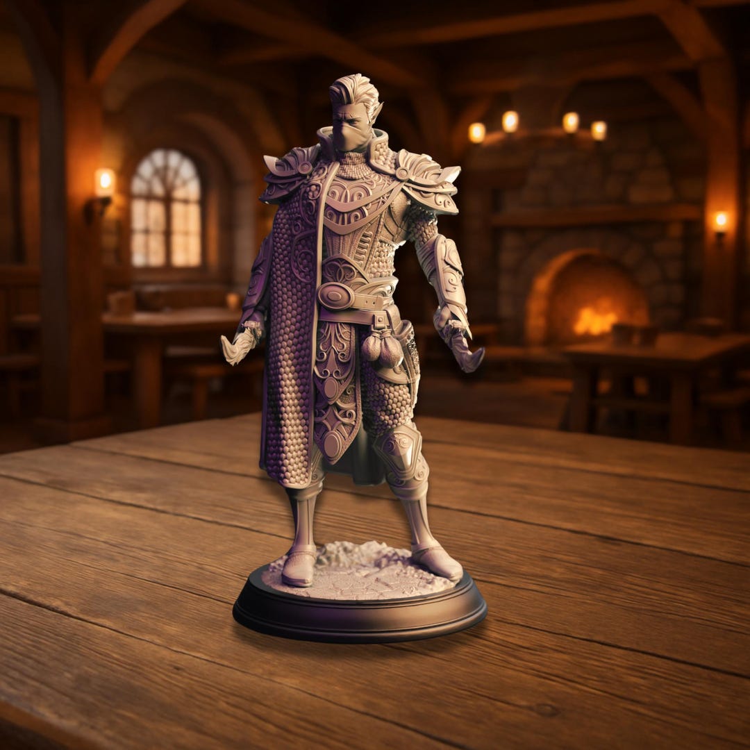 Elf Rogue, Assassin Dnd Miniature 3D Print for Painting, Dungeons and ...
