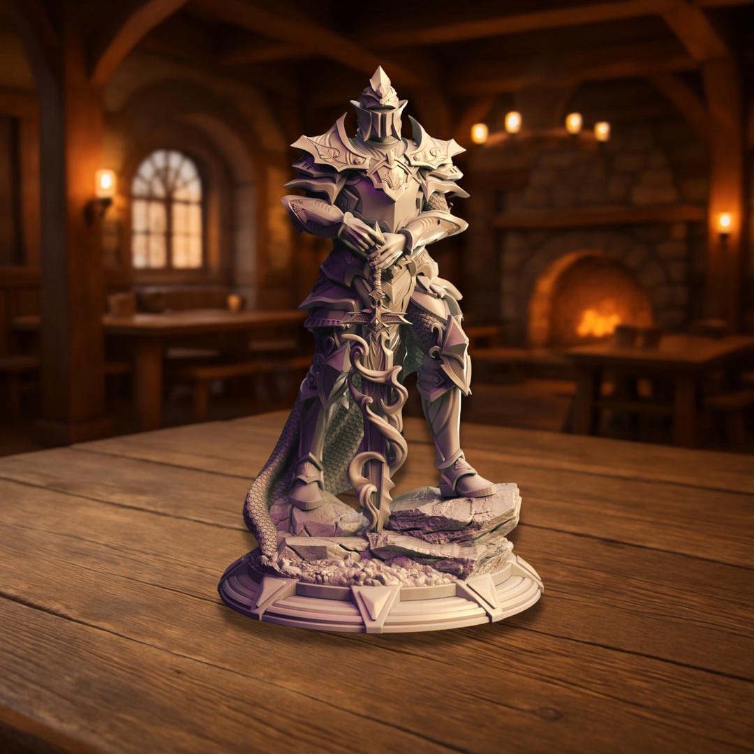 Elf Paladin Dnd Miniature 3D Print for Painting, Dungeons and Dragons ...