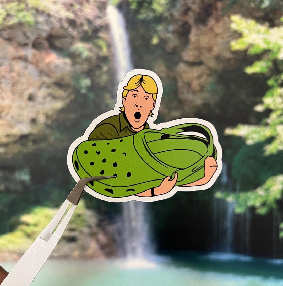 Steve Irwin Crikey Croc Funny - Sticker or Magnet! - Etsy