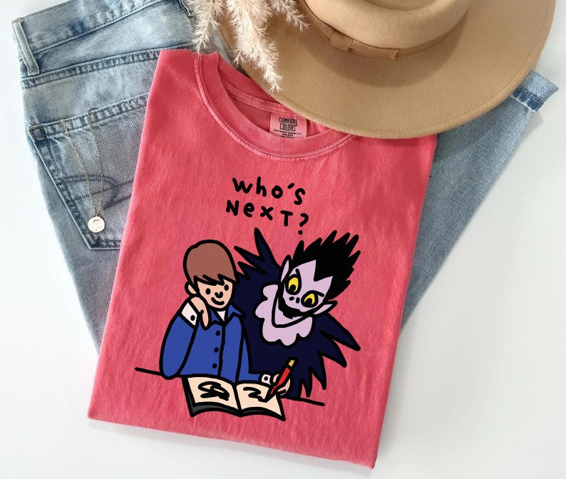 Death Note Anime Shirt | Light Yagami & Ryuk Graphic Tee | Anime Gift ...
