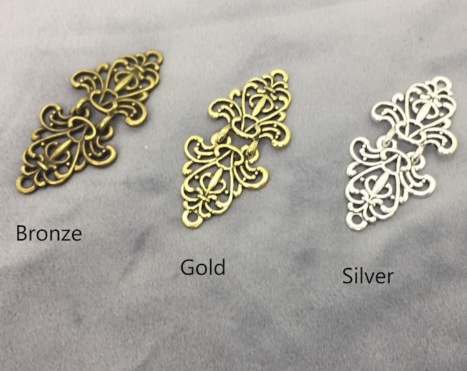 Triangle Filigree Cloak Clasp Bronze - Etsy Australia