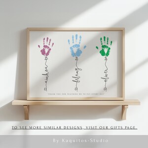 Daddy Handprint Balloon Art – 2-hand Printable Gift for Father’s Day ...
