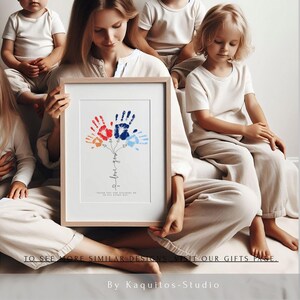 Daddy Handprint Balloon Art – 2-hand Printable Gift for Father’s Day ...