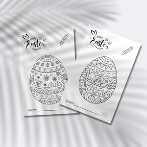 Printable Easter Egg Coloring Pages – 6 Fun Designs for Kids – Instant ...