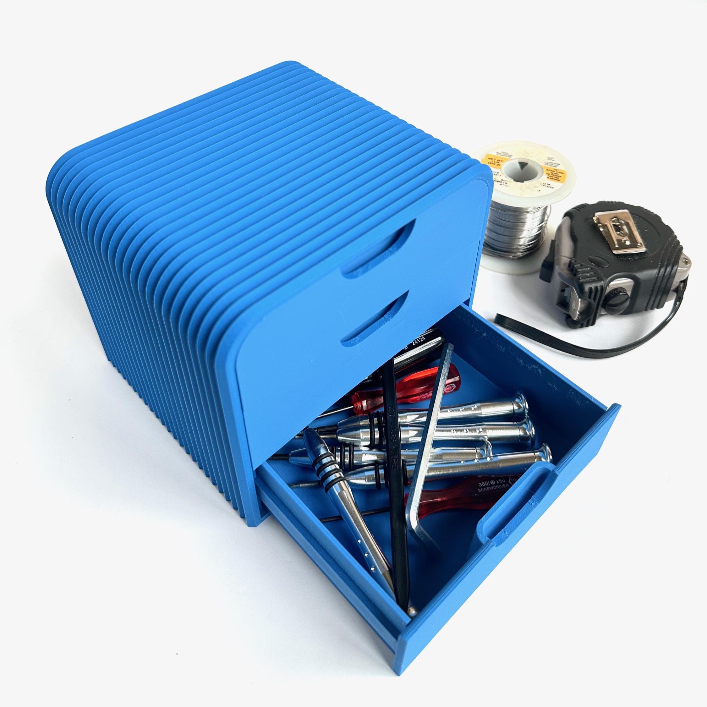 3D Printed Storage Box With Drawers, Desk Organizer, Small Parts ...