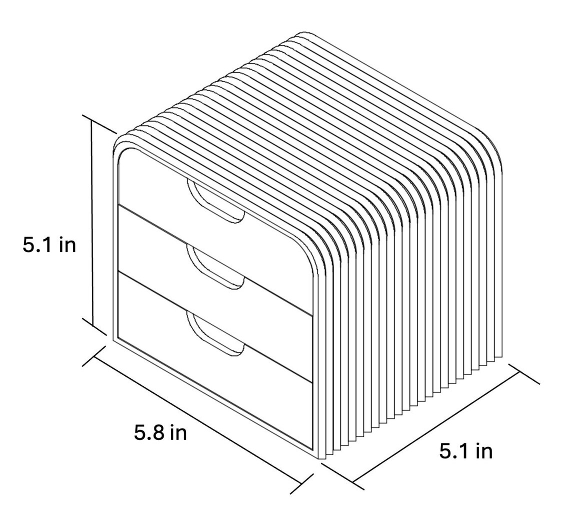 3D Printed Storage Box With Drawers, Desk Organizer, Small Parts ...