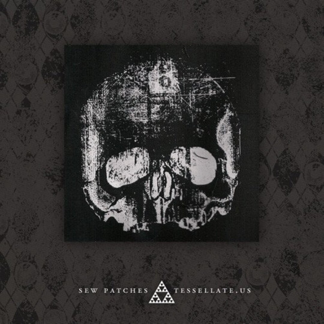 Skull Black Canvas Patch - Etsy