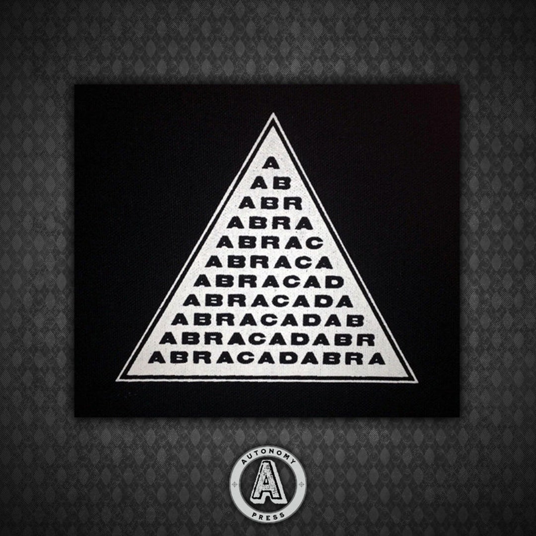 ABRACADABRA Magic Triangle - Black Canvas Patch - Etsy
