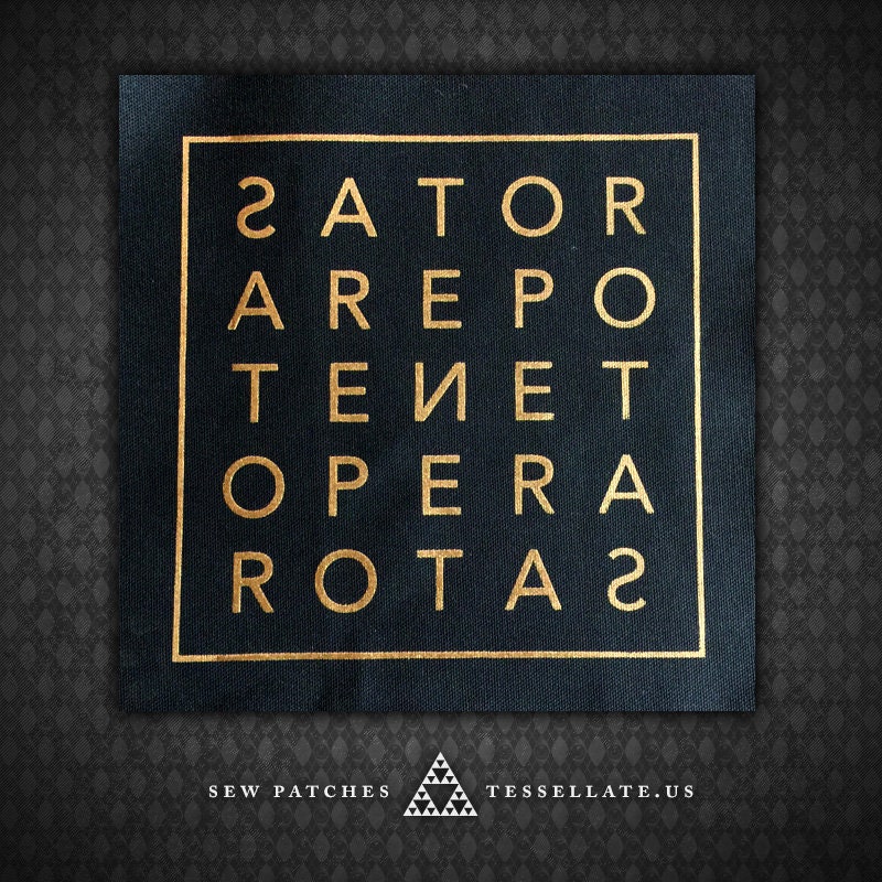 Sator Rotas Magic Square Palindrome Black Canvas Patch - Etsy
