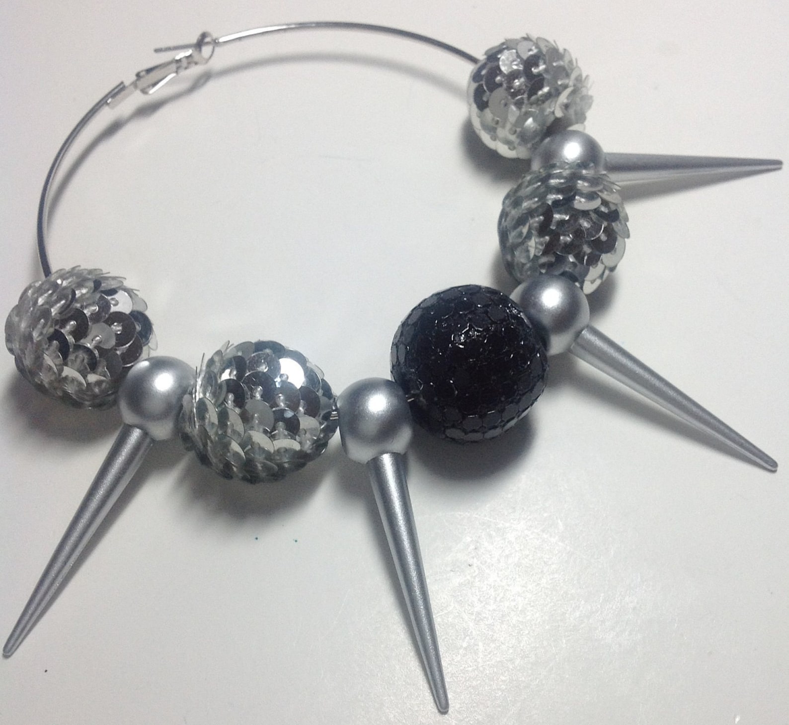 CLEARANCE SALE Round Matte Silver Spikes 43 mm 50 pieces | Etsy