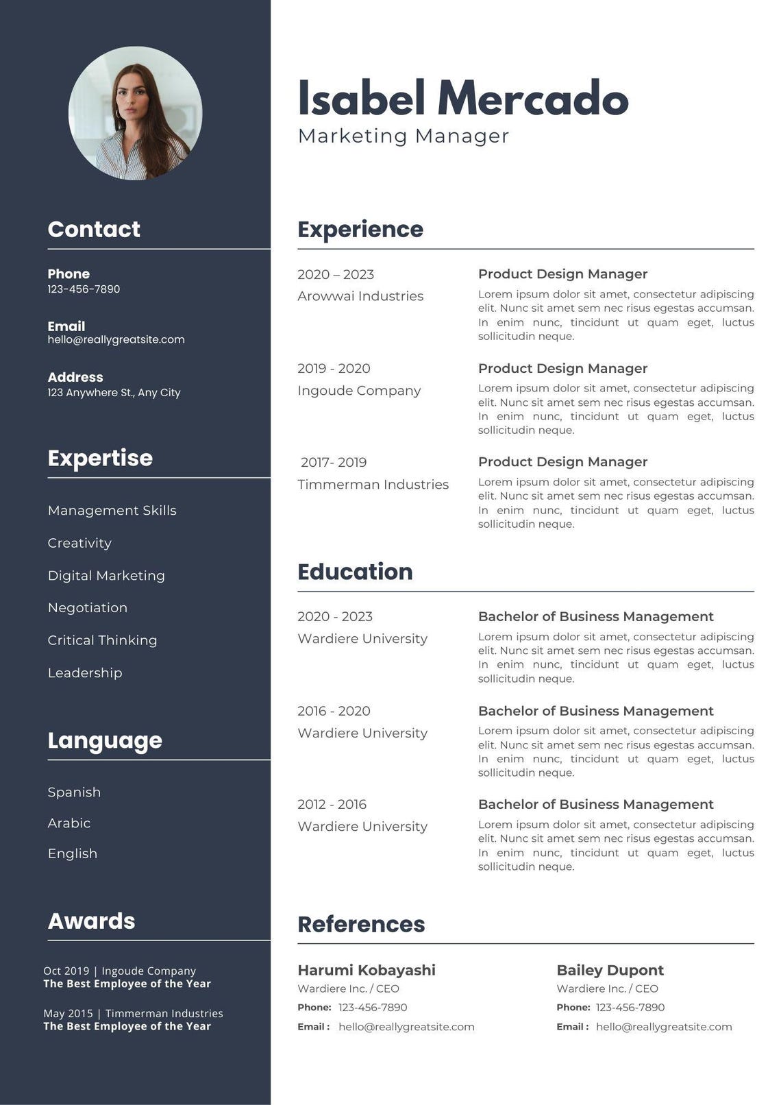 CV Template, Resume Template, CV and Resume - Etsy