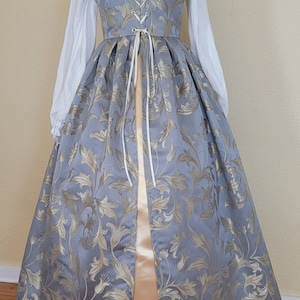 Blue and Gold Renaissance Dress Custom Made - Etsy