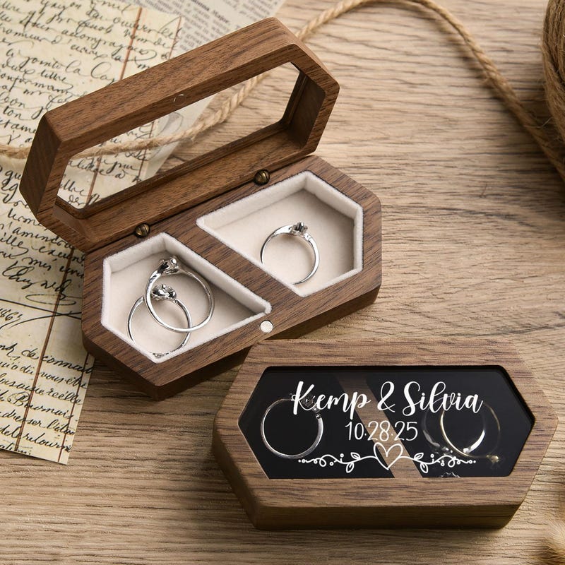 Wedding Ring Box Wide Band - Etsy