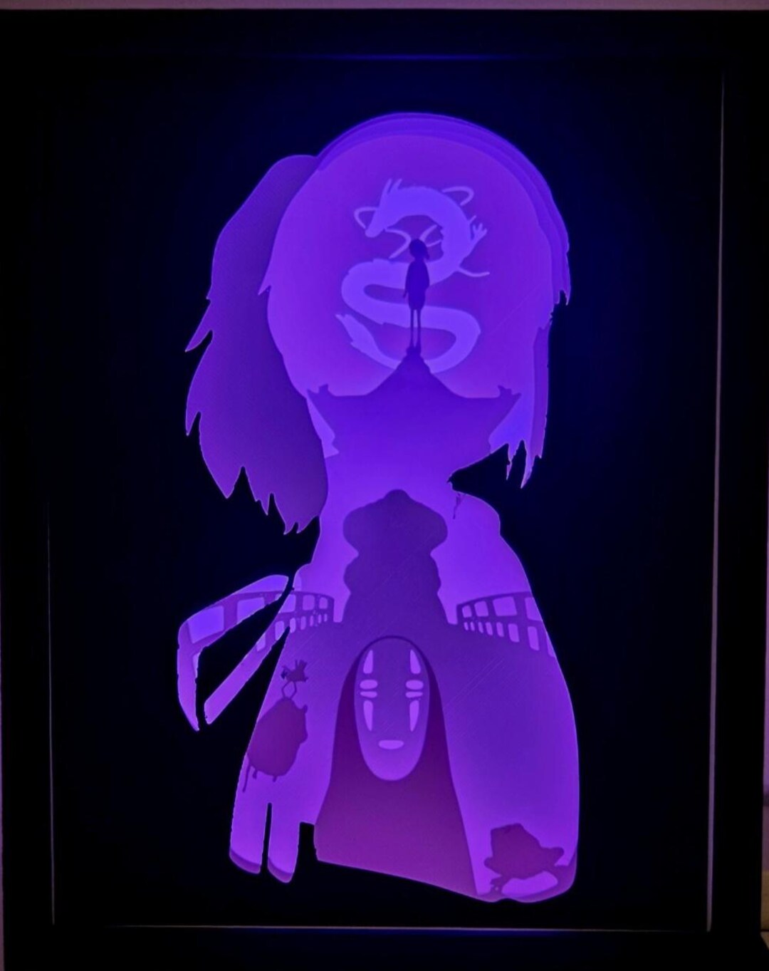 Spirited Away 3D Printed LED Light Box – Studio Ghibli Layered Shado - Etsy