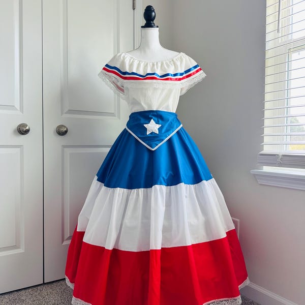 Traditional Puerto Rican Bomba Dress - Etsy