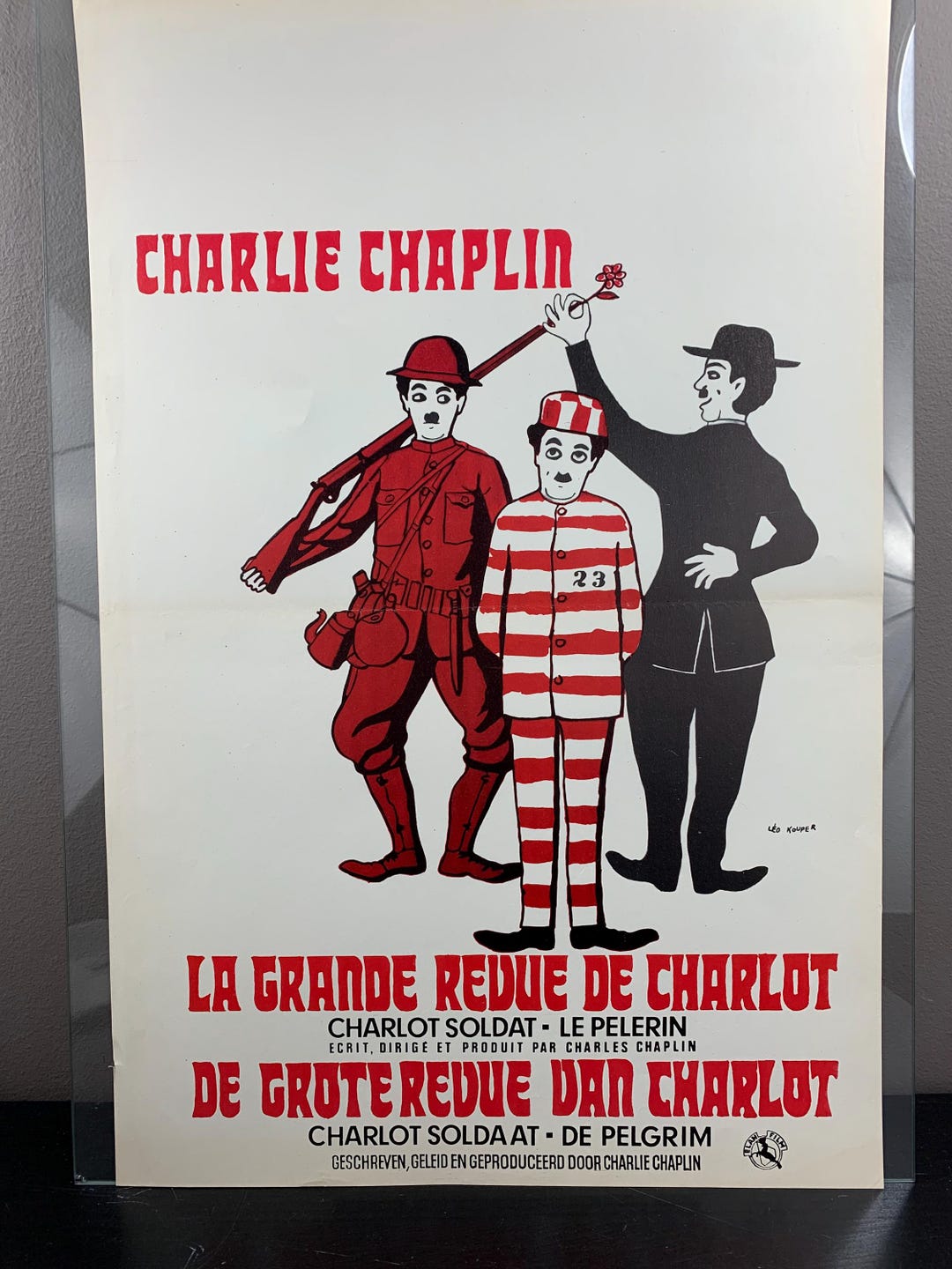 Vintage Charlie Chaplin Poster – La Grande Revue De Charlot / De Grote ...