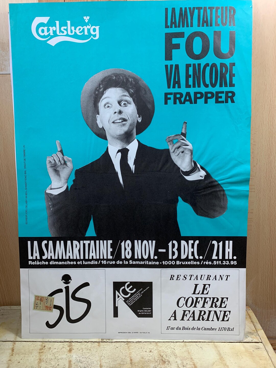 Original Vintage Poster (1980s) of the Performance Lamy Tateur Fou Va ...