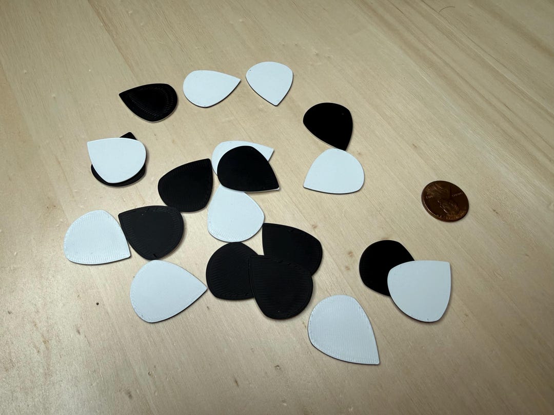 2 COLOR Jazz Guitar Pick Set 1mm – Picks for Electric, Acoustic & Bass ...