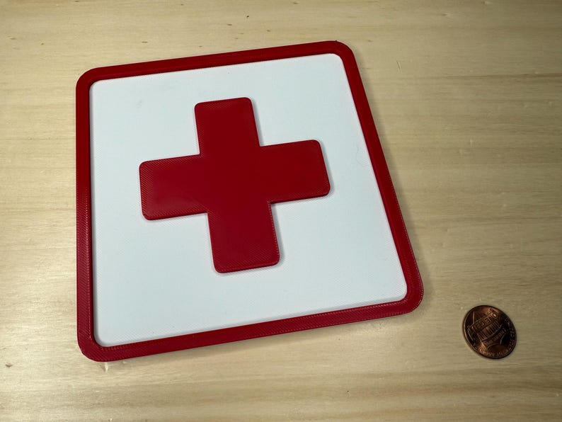First Aid Kit Sign – Medical Health Banner Display for Restaurant ...