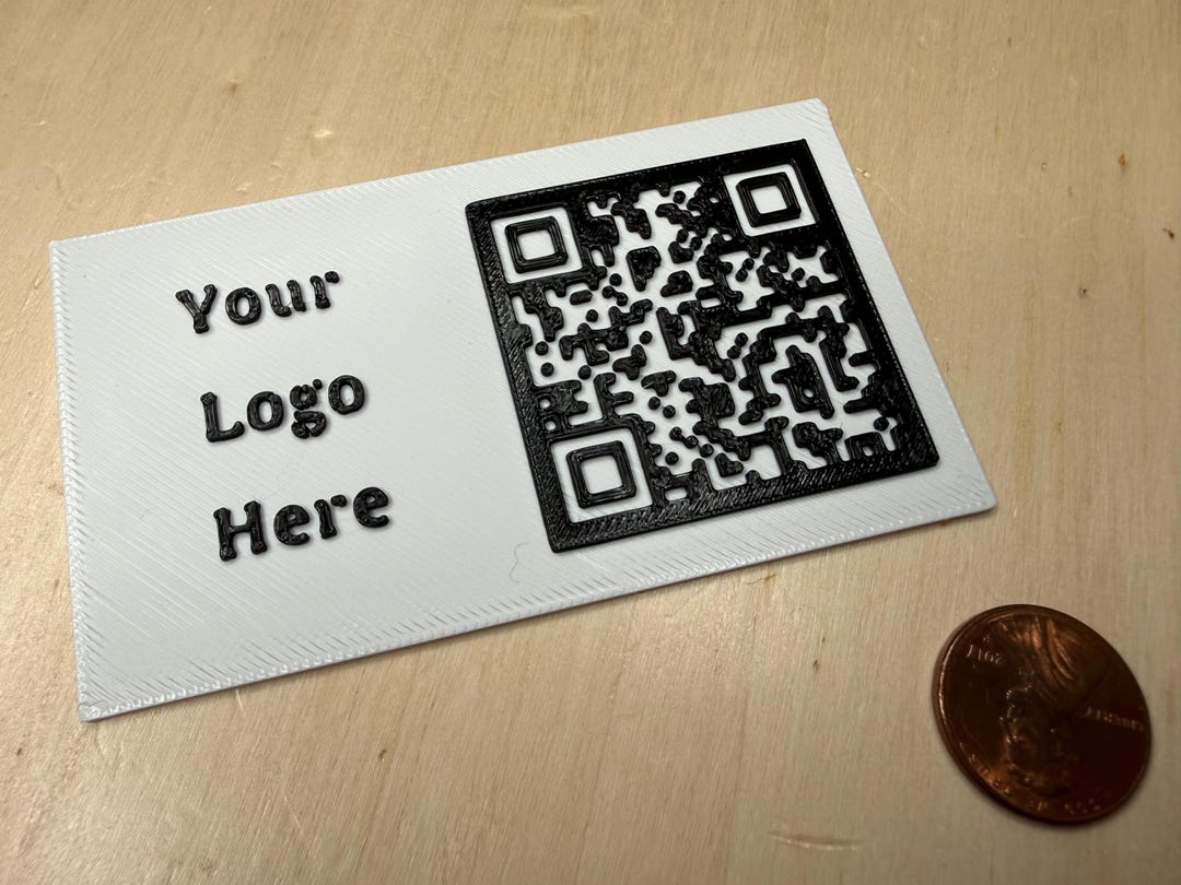 Custom QR Code Business Card With Custom Logo Personal Contact Card ...