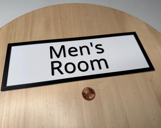 Men’s Room Sign – Restroom Bathroom Door Sign for Restaurants, Offices ...