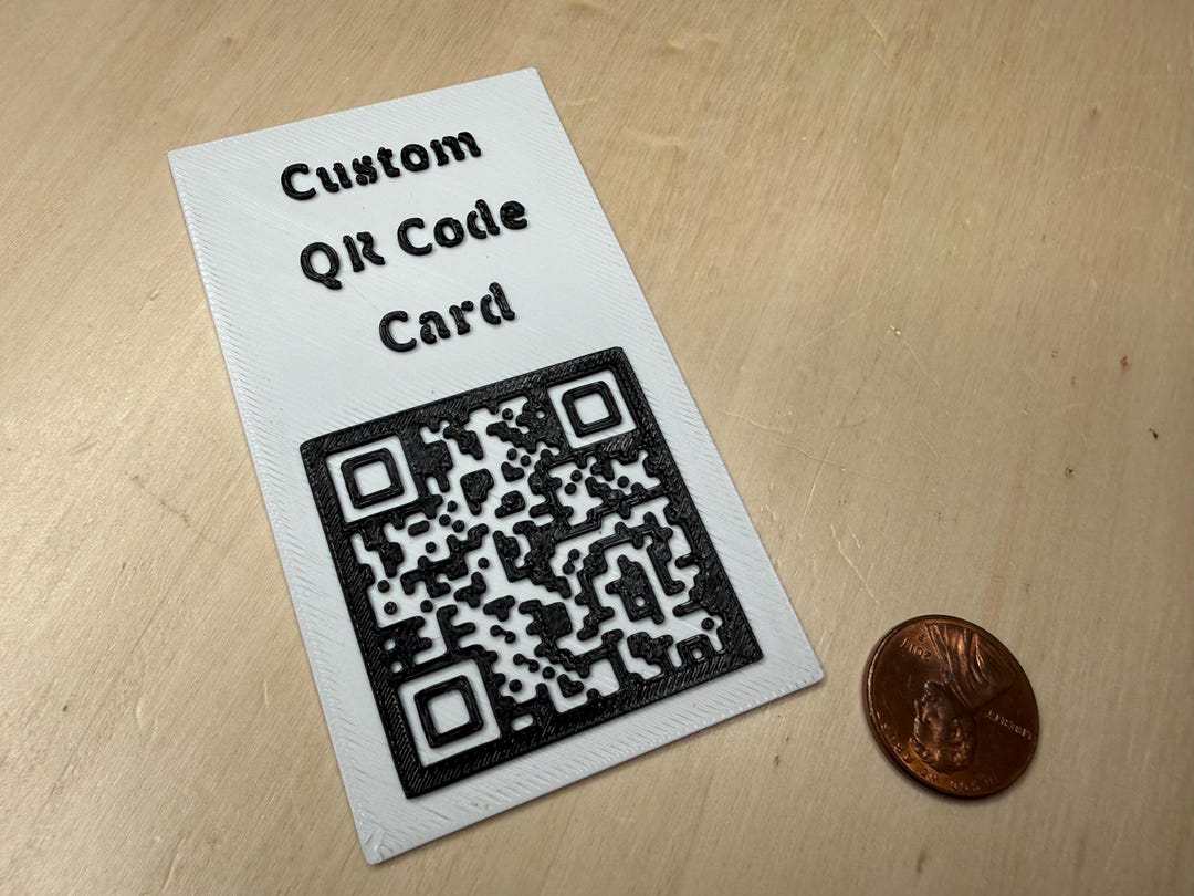 Custom QR Code Business Card Portrait | Personalized Contact Card With ...