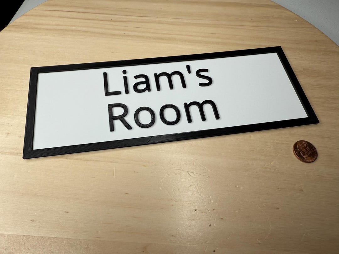 Custom Name Room Sign – 9.5x3.5" Personalized Wall Art | Bedroom Door ...