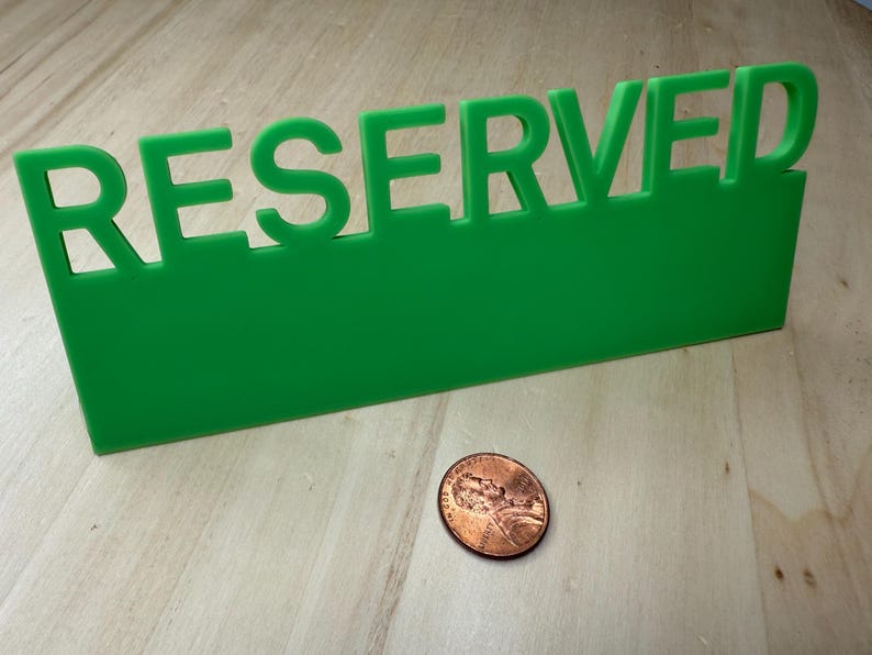 Reserved Tabletop Stand Sign Banner Label Display Reservation ...
