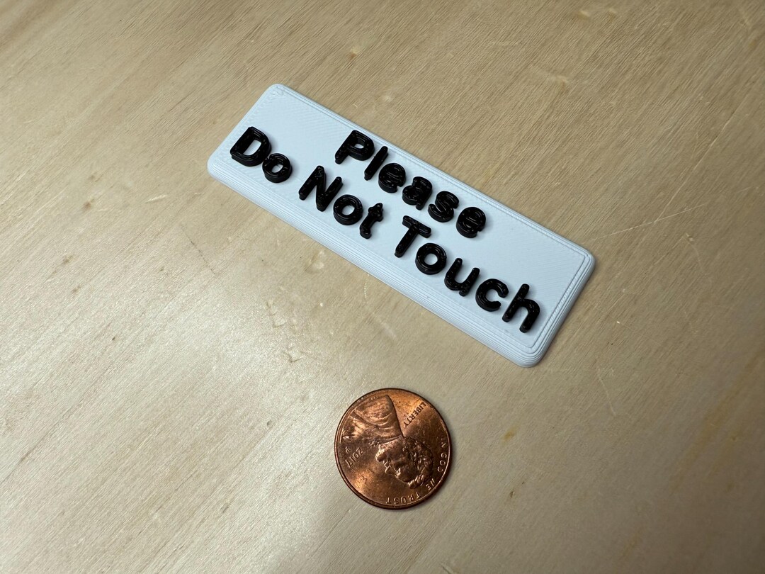 Please Do Not Touch Sign – Display Banner Label for Shops & Small ...