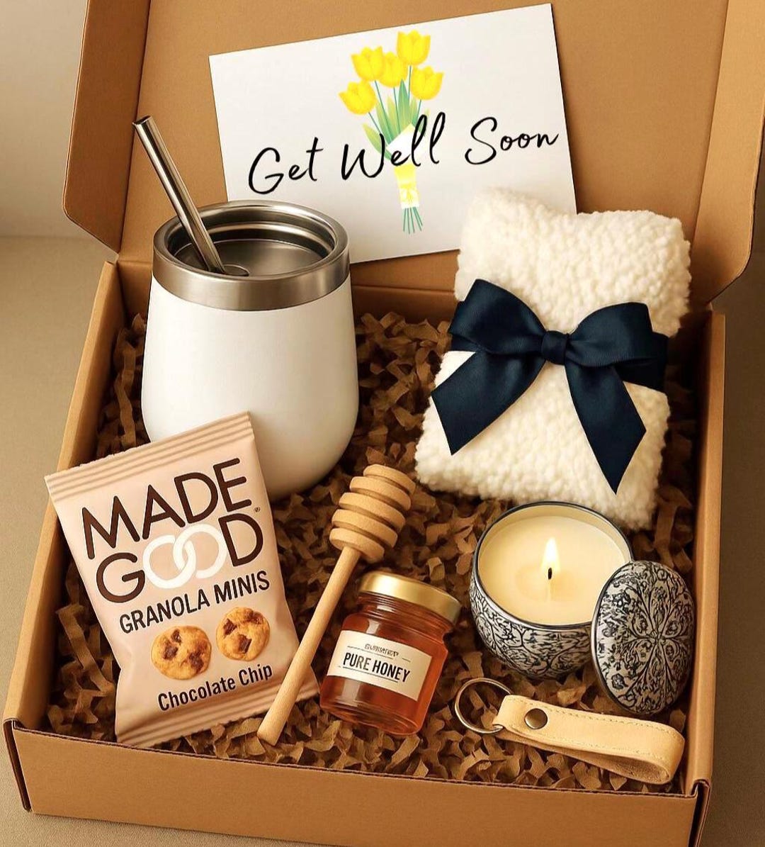 Get Well Soon Gift Box - Care Package – Hug in a Box - Thinking of You ...