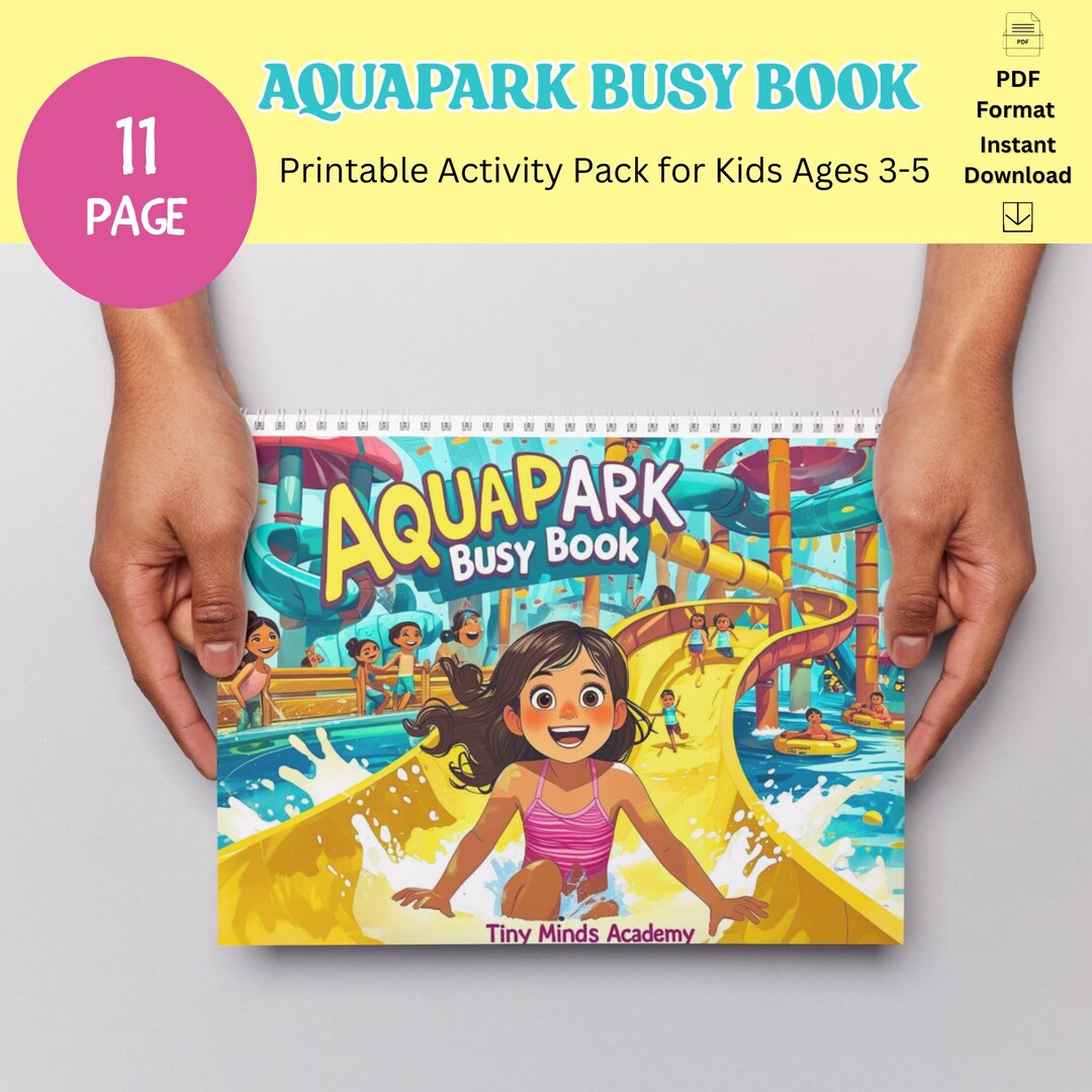 Aquapark Busy Book | Summer Activities for Kids | Printable Preschool ...