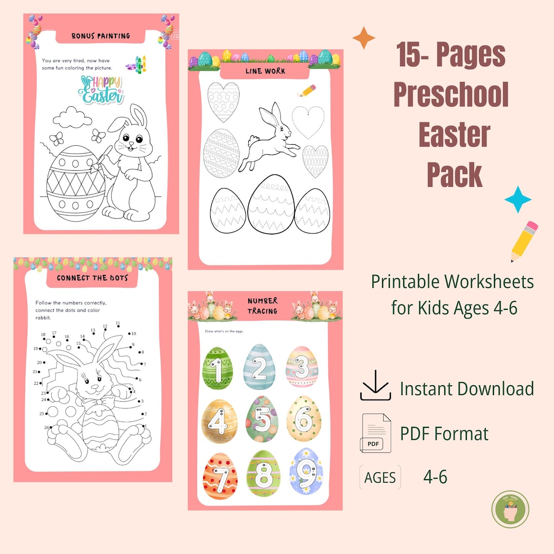 Easter Preschool Activity Pack | Printable Easter Worksheets for Kids ...