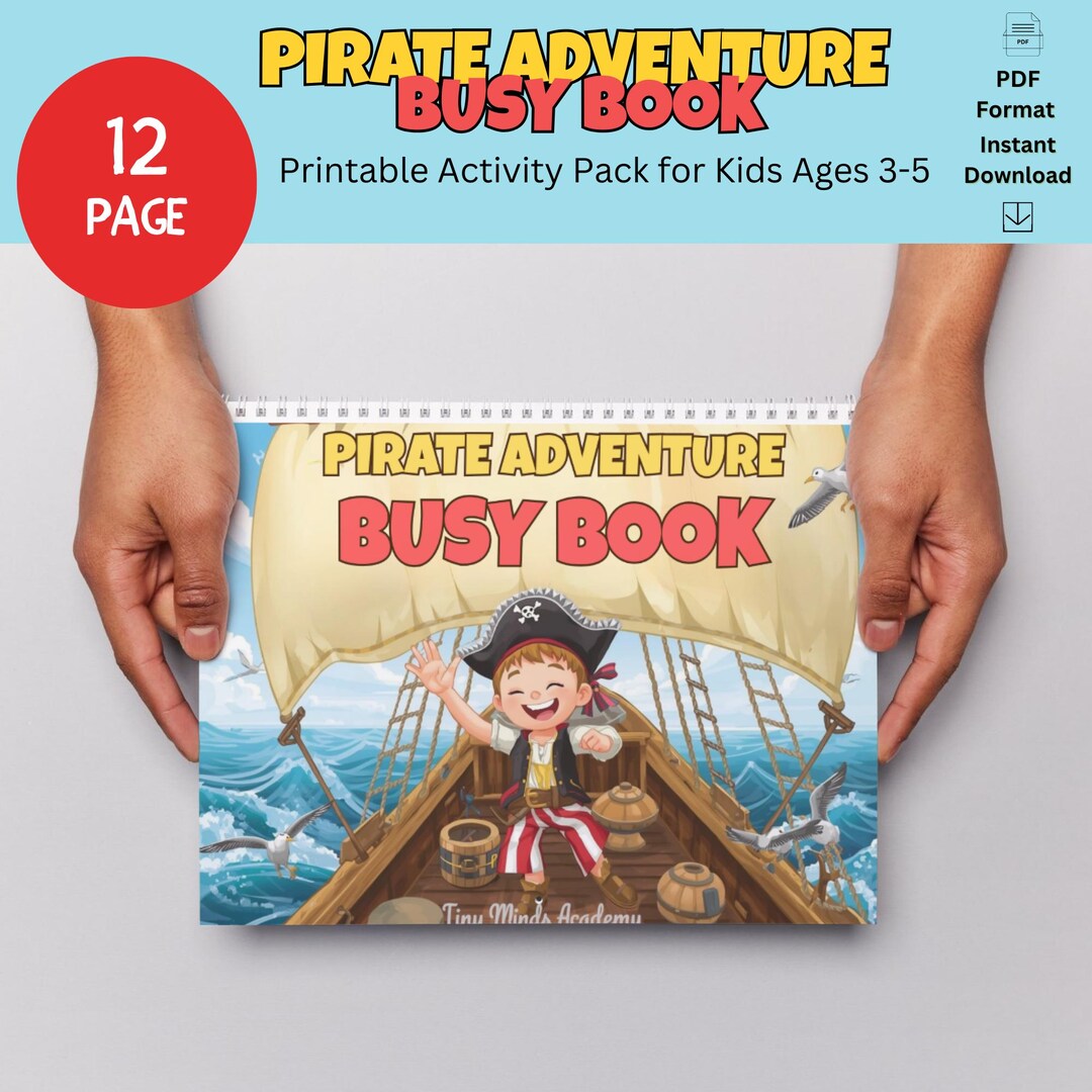 Pirate Busy Book Printable for Toddlers | Preschool Adventure ...