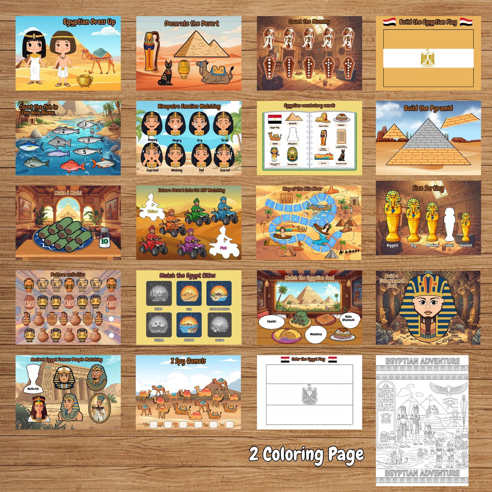 Egypt Busy Book for Kids | Ancient Egypt Preschool Activities - Etsy