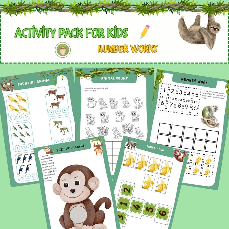 Rainforest Printable Pack for Preschool – Fun Jungle Activities for ...